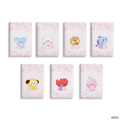 BT21 minini CHERRY BLOSSOM PHOTO HOLDER, PASSPORT CASE Gao Jiahui unisex | Bodega Aurrera en línea
