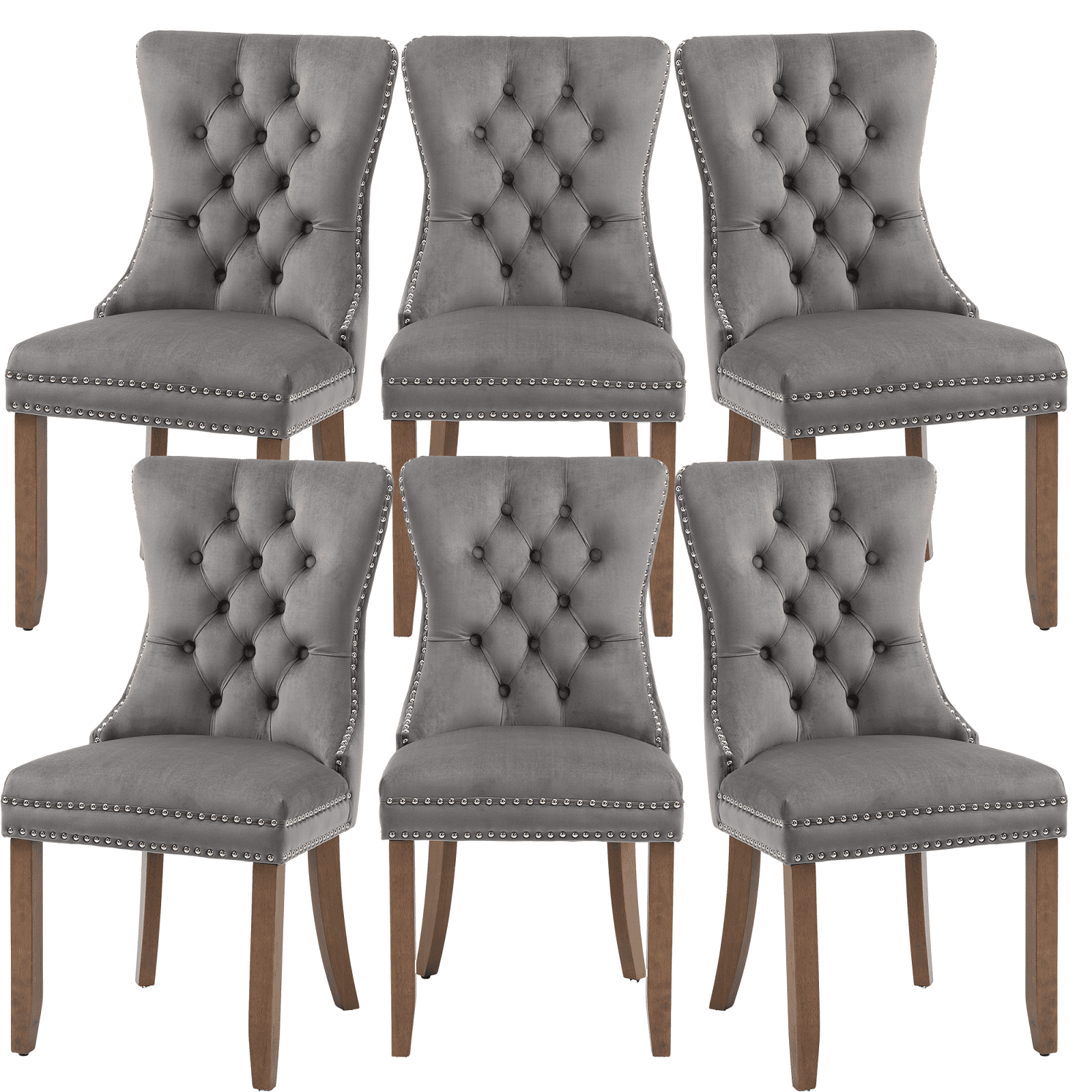 Elegant Button Tufted Dining Chairs, High-end Velvet Upholstered Dining ...