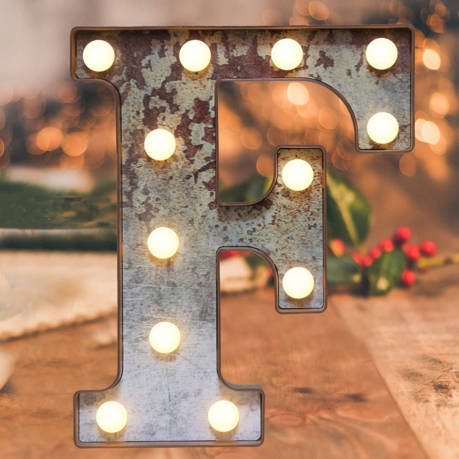 Elnsivo Vintage Led Letter Lights Light Up Alphabet Sign for Cafe Party ...
