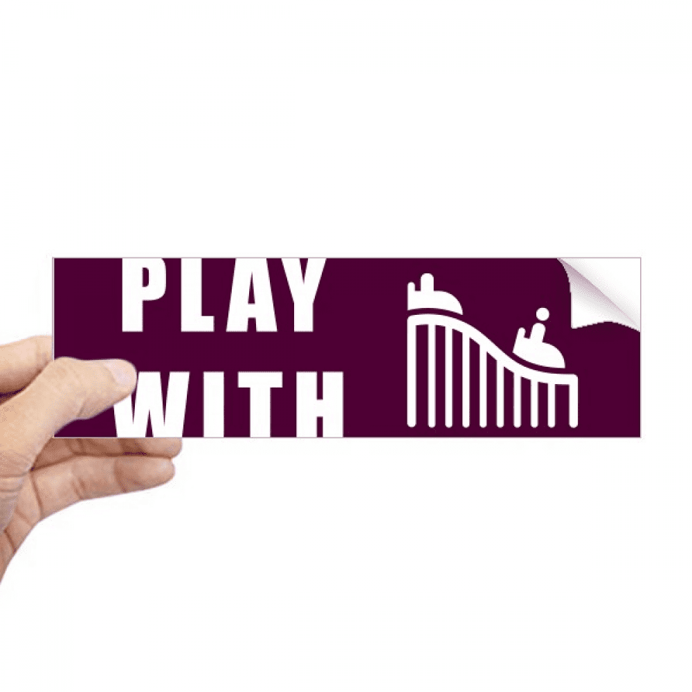 Roller Coaster Game Rectangle Bumper Sticker Notebook Window Decal ...