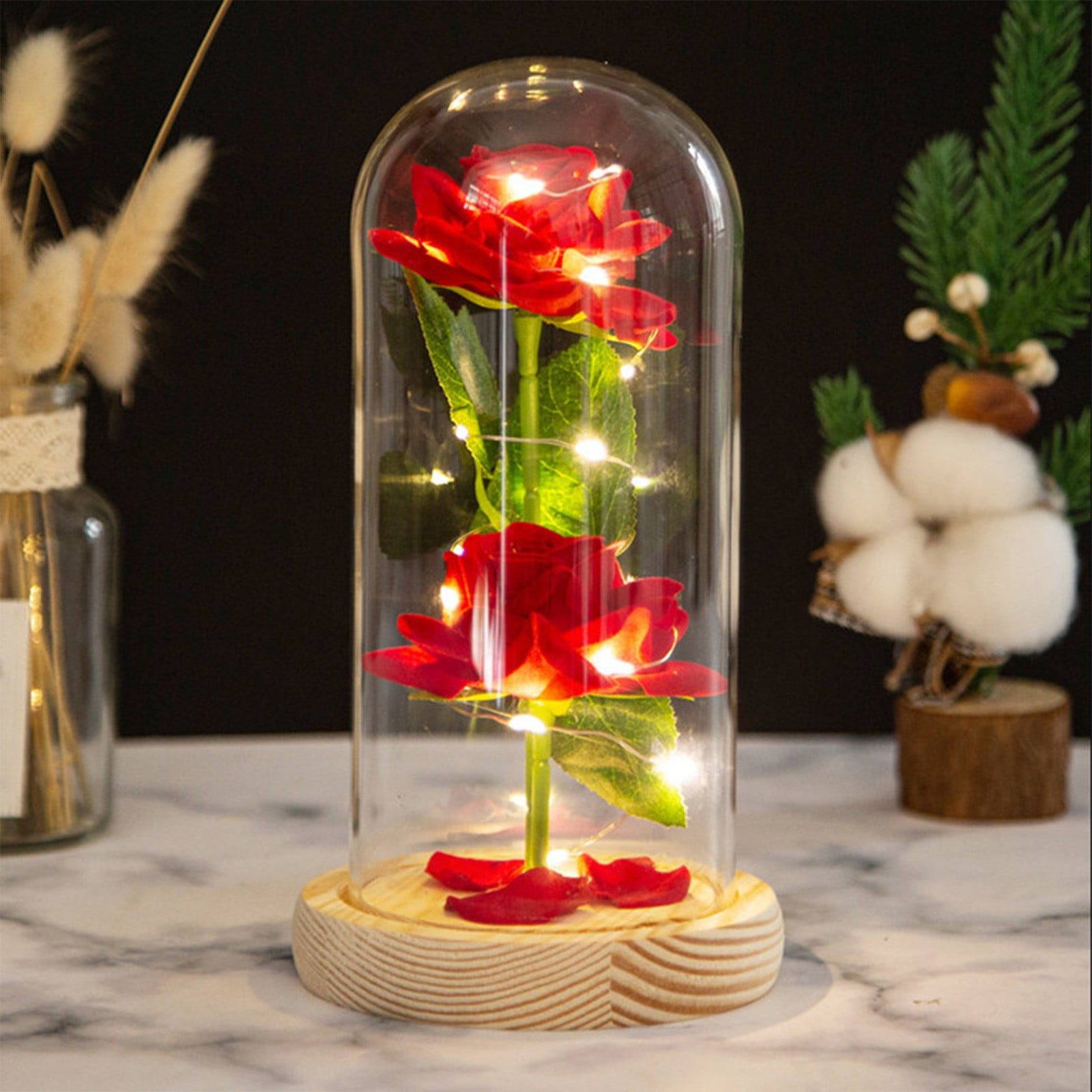 Artifical Flower Rose Gift | Light Up Led Flowers, Forever Red Rose in ...