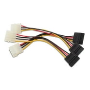 Kentek 6 Inch IN 5.25" Molex to Right-Angled SATA Power Cable Cord 26 ...