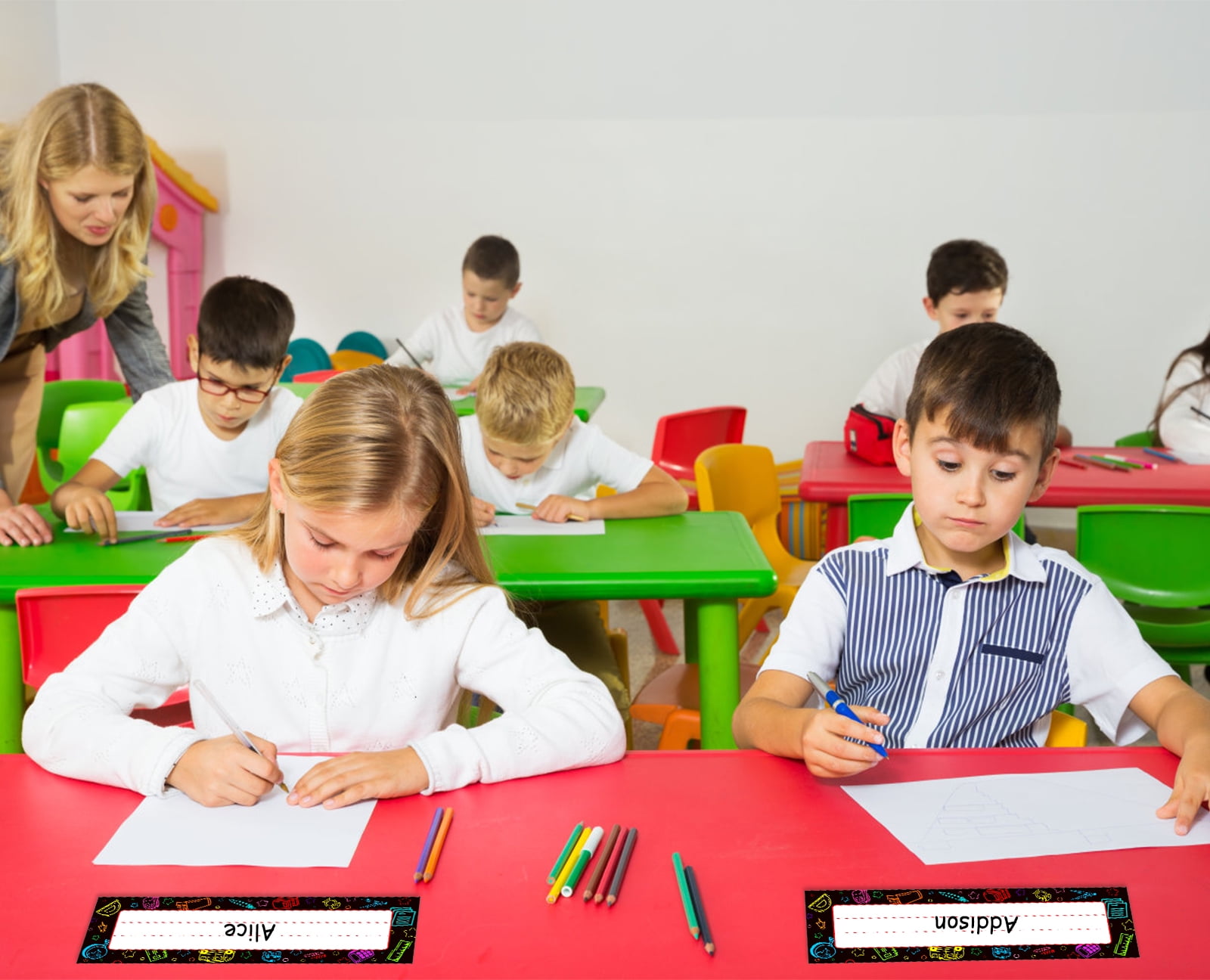 Buy WaaHome 36PCS Name Plates for Student Desks, Desk Name Plates for ... Buy WaaHome 36PCS Name Plates for Student Desks, Desk Name Plates for ...