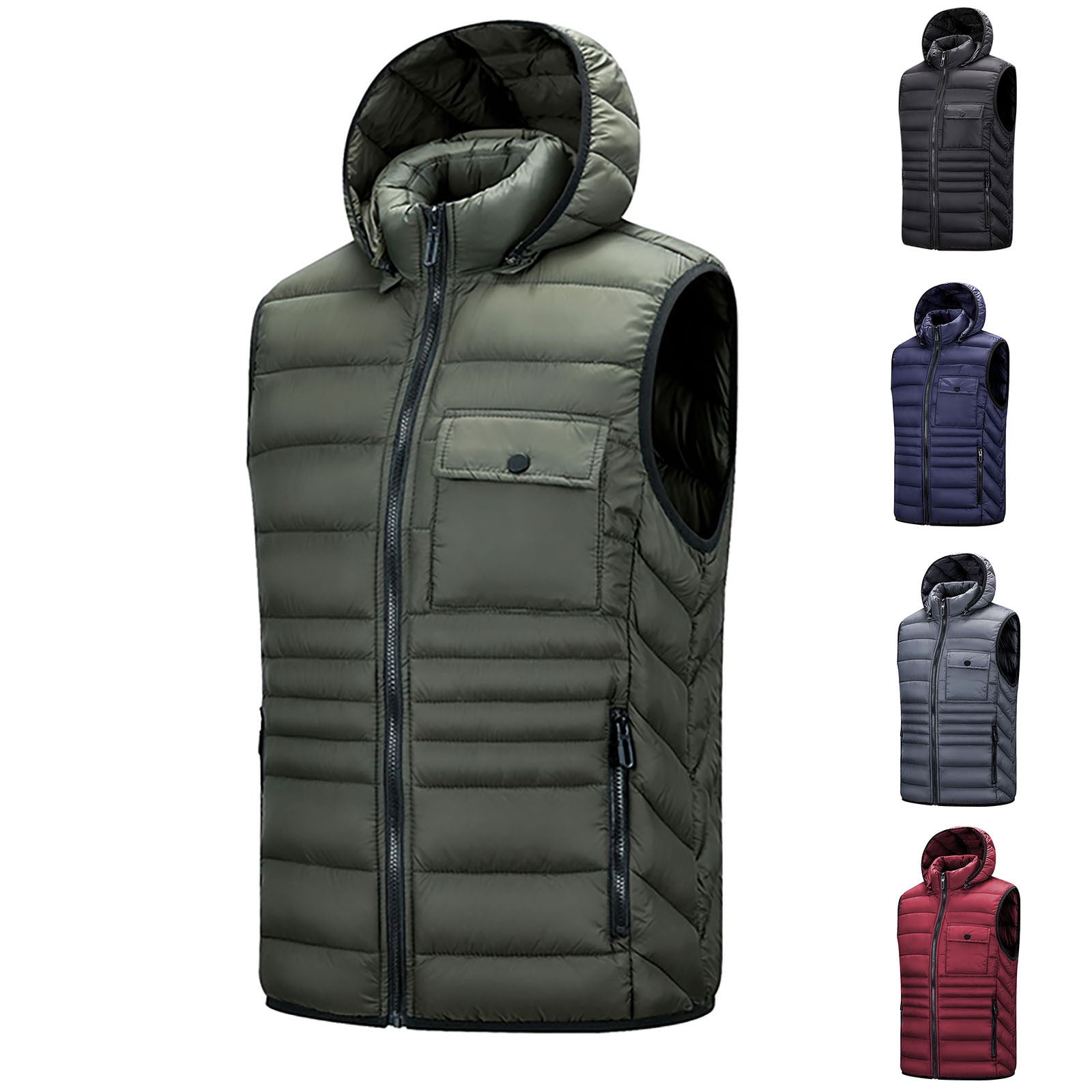 Click here for Cameland Winter Vest For Men With Hood Thermal Thi... prices