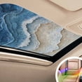 Blue Beach Coastal Window Privacy Film Stain Glass,Reusable Decorative ...