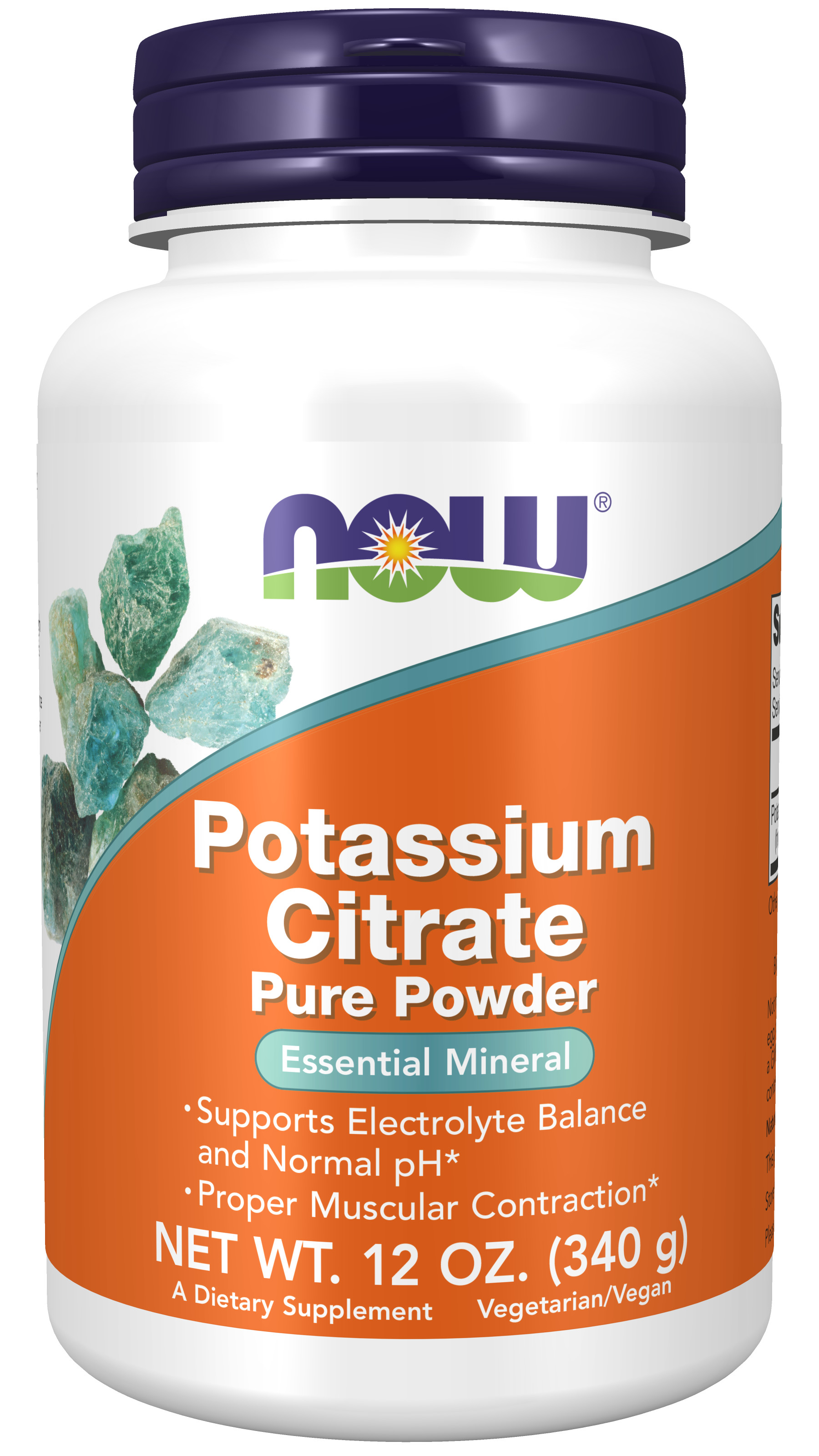 NOW Supplements, Potassium Citrate Powder, Supports Electrolyte Balance ...