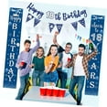 Hyjoy 18th Decorations Kit Blue Silver, Happy 18th Birthday Door ...