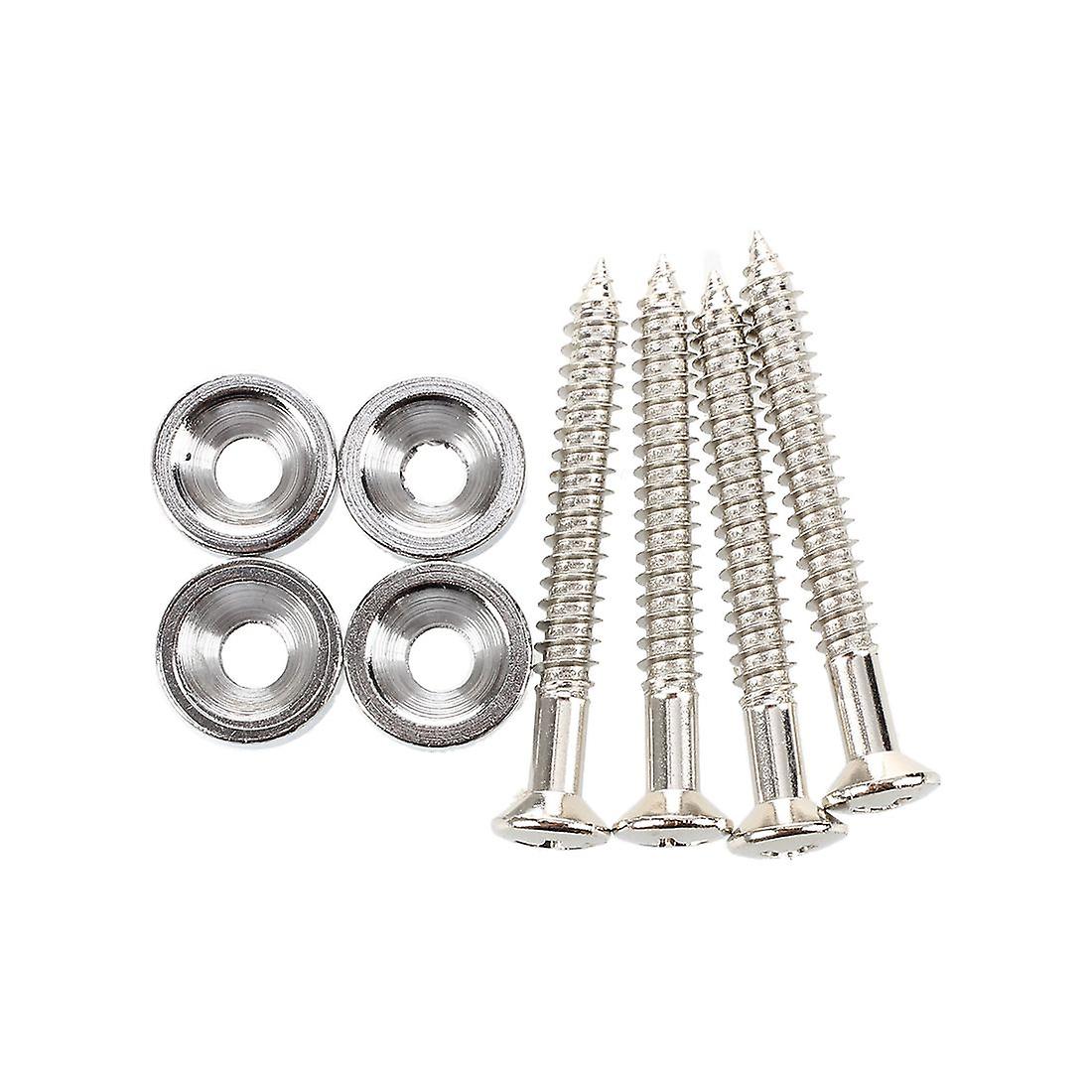 Set of 4 Guitar Bass Neck Joint Ferrule Bushings with Matching Screws ...