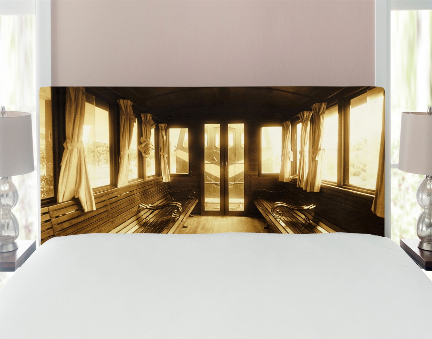 Antique Headboard, Old Vintage Train Salon Inside Historical Transport ...