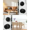 Black Entry Door Knob with Single Cylinder Deadbolt Combination Sets ...