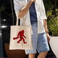 Bigfoot Violinist Violin Player Fiddle Music Red Plaid Gift Tote Bag ...