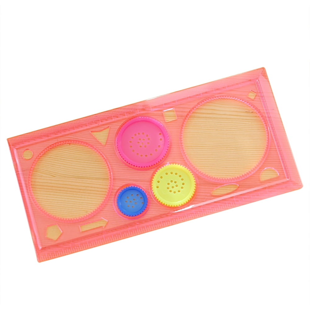 Painting Ruler Four-Color Transparent million Flower Ruler Drawing ...