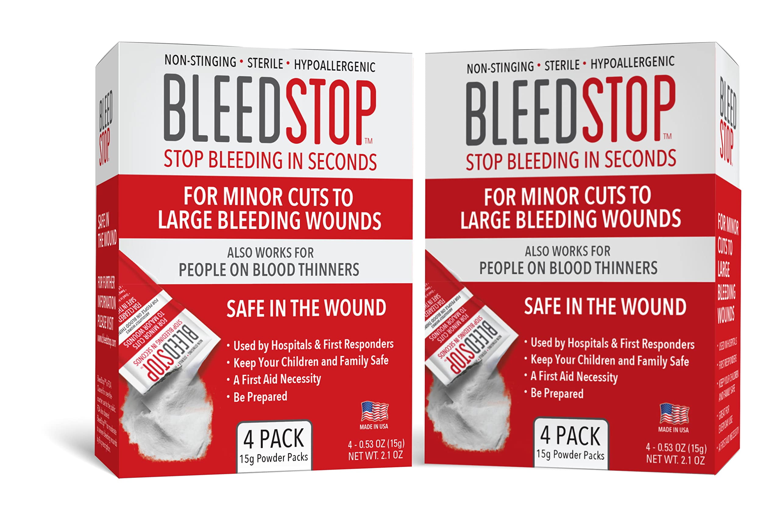 BleedStopâ„¢ First Aid Powder for Blood Clotting, Trauma Kit, Blood ...