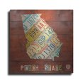 Luxe Metal Art 'Georgia Map' by Design Turnpike, Metal Wall Art, 24"x24 ...