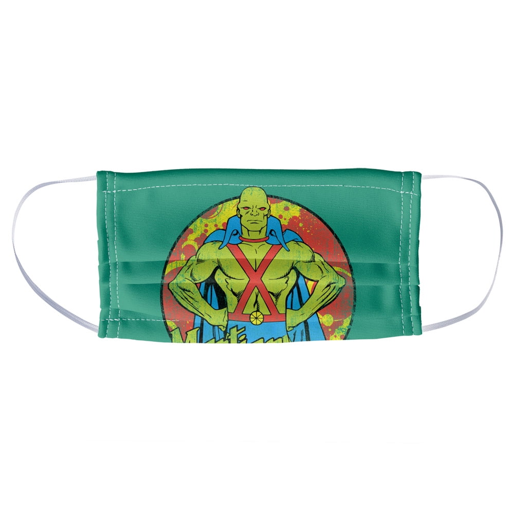 Justice League Martian Manhunter Circle 1-Ply Reusable Face Mask ...