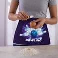 Bowling Balls Half Waist Apron Abstract Blue Bowling Ball Bottles ...