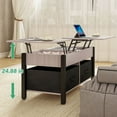 2-Way Lift Top Coffee Table, Rustic Wood Table with Hidden Compartments ...