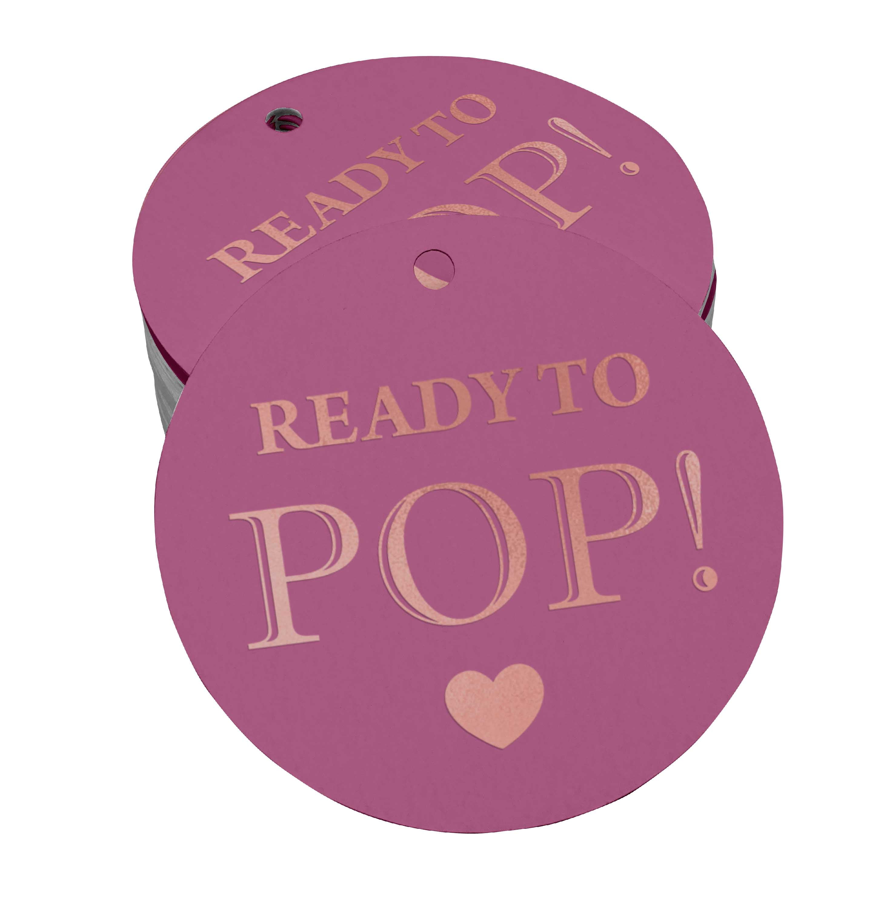 Inkdotpot Rose Gold Foil Paper Hang Tags Ready To Pop Baby Shower Favor ...