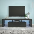 Branax Modern TV Stand, High Gloss Media Console Cabinet up to 70 Inch ...