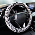 XUKEY Plush Furry Leopard Print Steering Wheel Cover, Anti-Slip, Warm ...