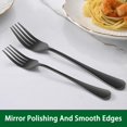 Black Dinner Forks Set, 8-Piece 8 Inches Food-Grade Stainless Steel ...