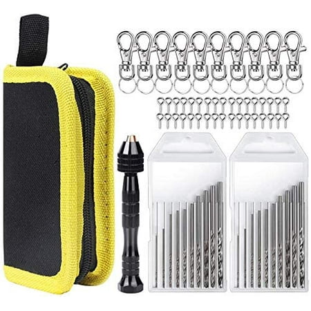 ini Hand Drill for Resin olds, 1 Black Pin Vise, 20 PCS Drill Bits, 50 ...