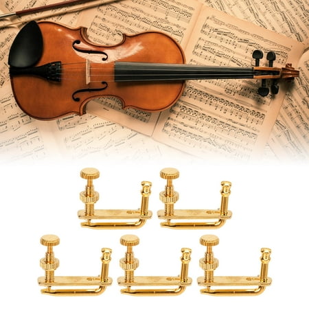 Violin Fine Tuner,5PCS Violin Fine Tuner Golden Metal Glossy Violin ...