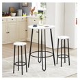 40.5" Round Bar Table Pub Table Bar Height Table Tall Bistro Bar Dining ...