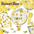 168pcs Litter Bee Party Supplies，Honey Bee Paper Plates and Napkins ...
