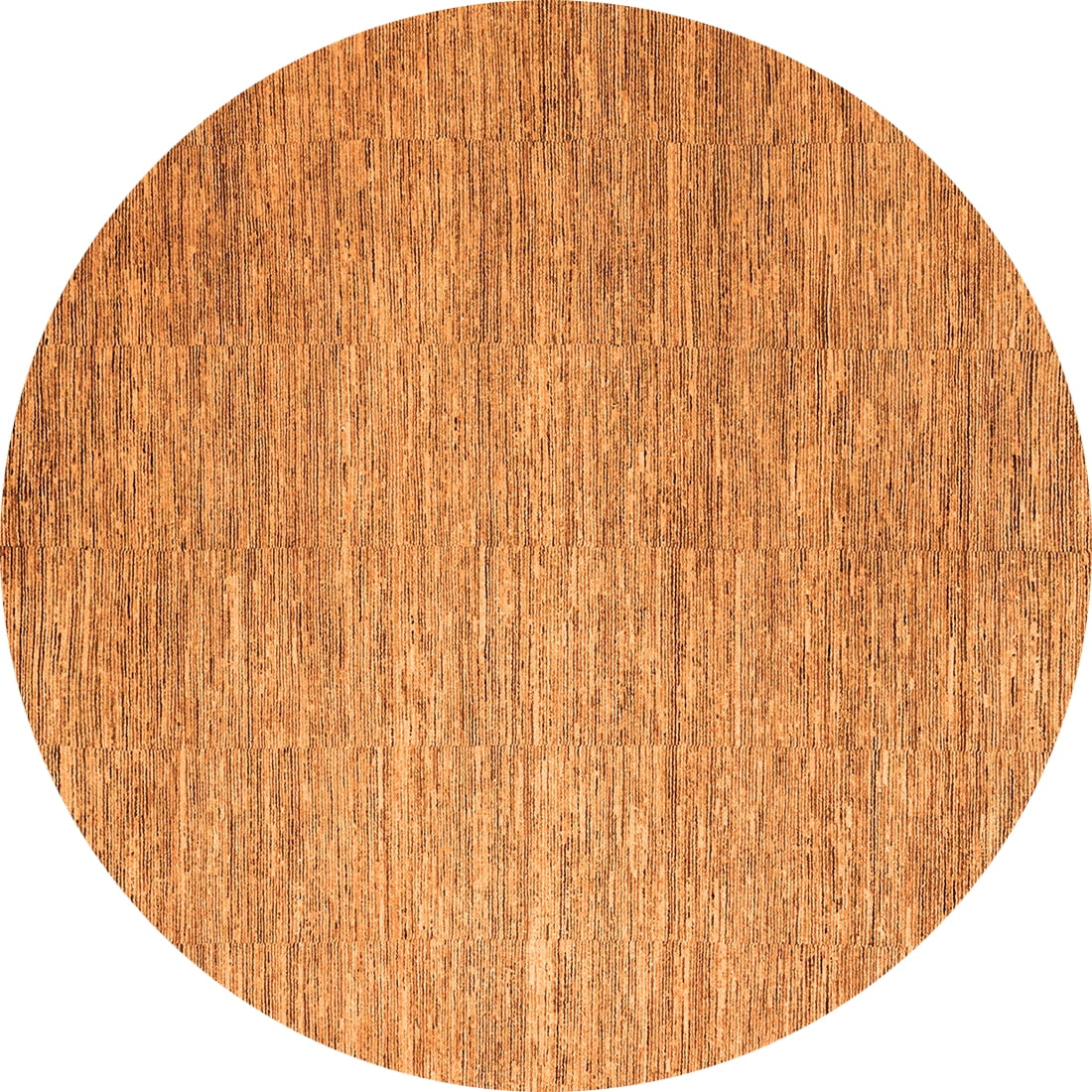 Ahgly Company Indoor Round Solid Orange Modern Area Rugs, 8' Round ...