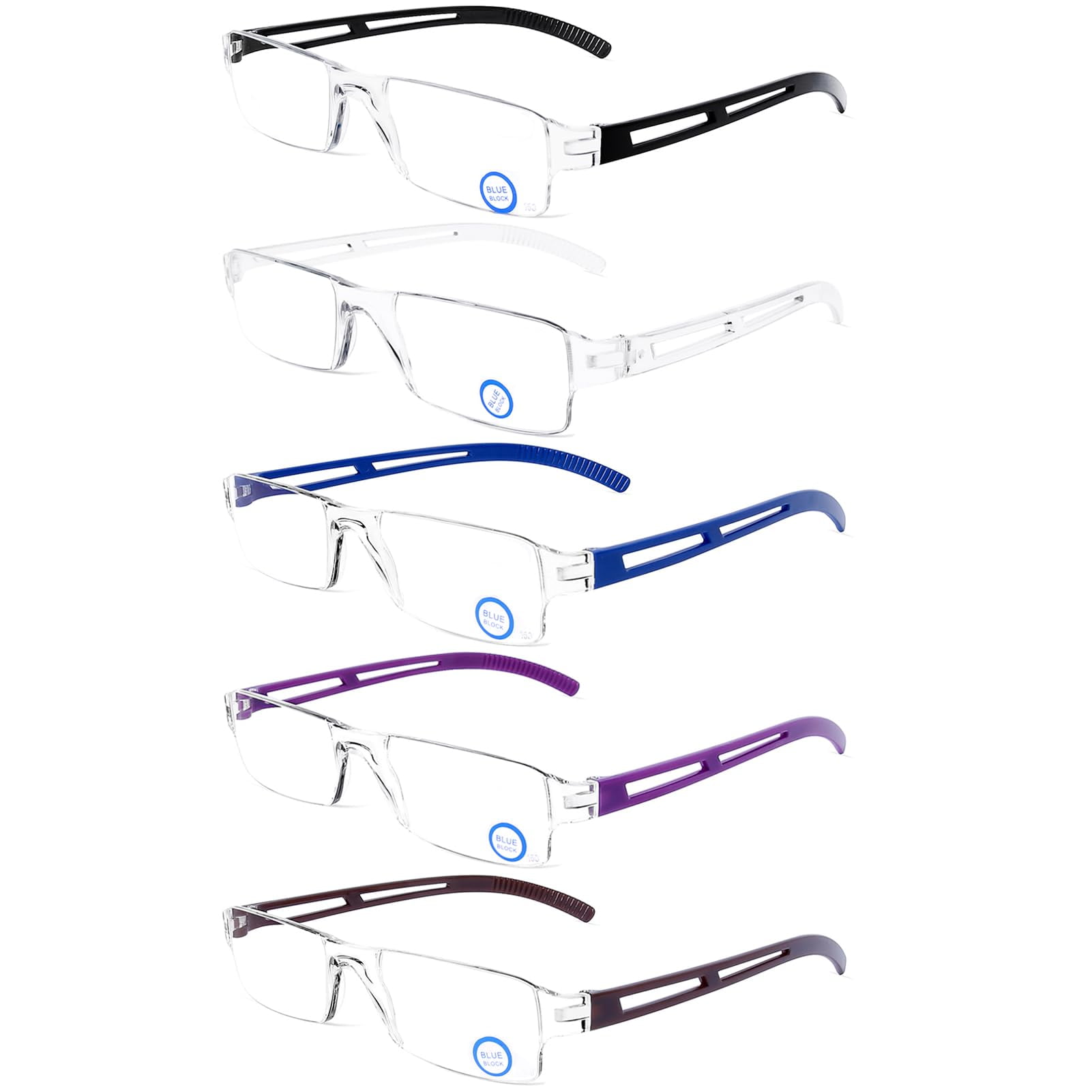 Click here for Doovic 5 Pack Rimless Reading Glasses Blue Light B... prices