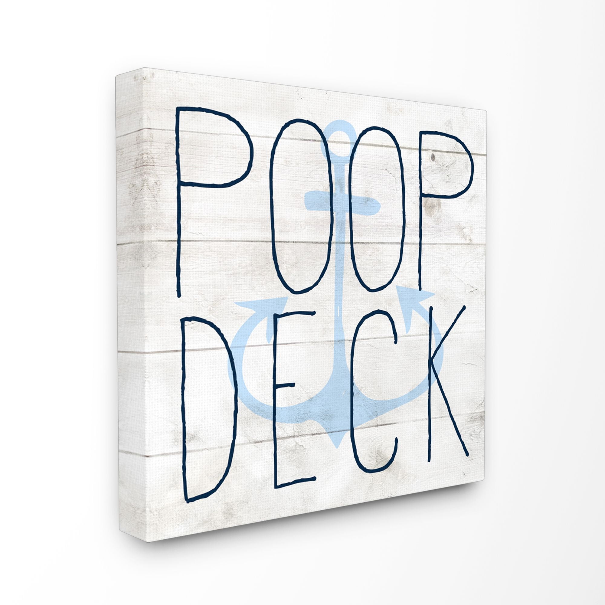 The Kids Room by Stupell Poop Deck Funny Beach Family Home Wood ...