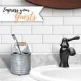 Autumn Alley Farmhouse Toothbrush Holder in Rustic Galvanized Gray ...