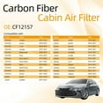 CF12157 Cabin Air Filter w/Activated Carbon Compatible with Toyota ...