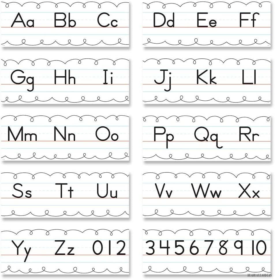 Core Decor Traditional Manuscript Alphabet Line Bulletin Board (10170 ...