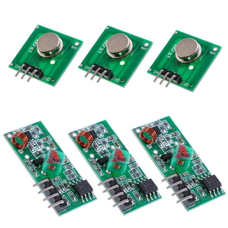 3pcs 433MHz RF Wireless Transmitter and Receiver Module Kit for Arduino ...