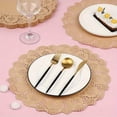 20pcs 13.5-Inch Circular Brown Kraft Paper Pads - Wavy Edged Disposable ...