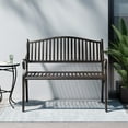 GDF Studio Stassi Outdoor Traditional Cast Aluminum Bench, Bronze ...