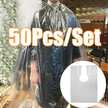 100PCS Large Disposable Barbershops Hair Salon Capes Hair Cutting Apron ...