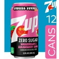 7UP Watermelon & Strawberry Endless Summer Flavor Zero Sugar 12 oz, 12 ...