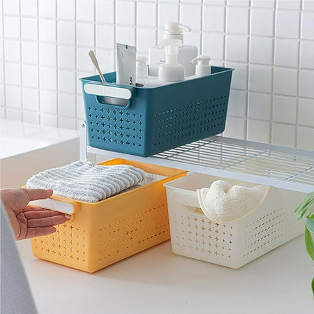 Japanese-style Plastic Storage Basket Stackable Storage Bins Fruit ...