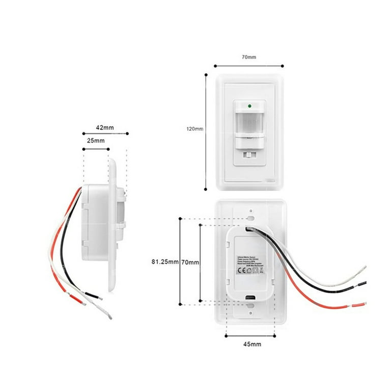 Automatic 2 Wire Infrared On Off Pir Motion Sensor Wall