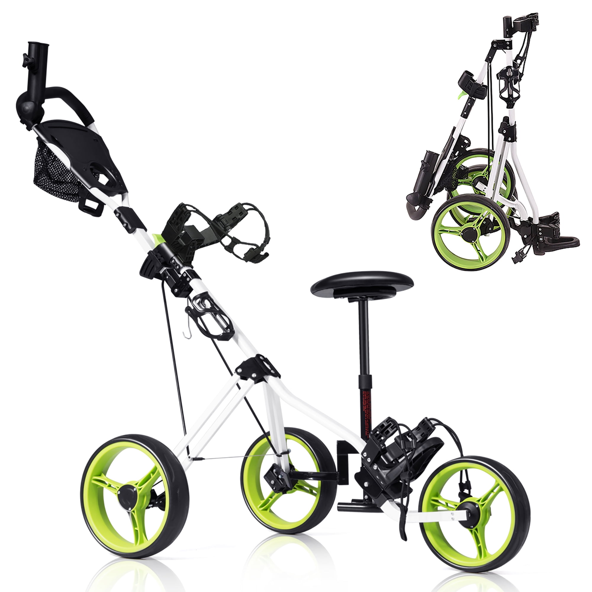 Click here for Costway Foldable 3 Wheel Push Pull Golf Club Cart... prices