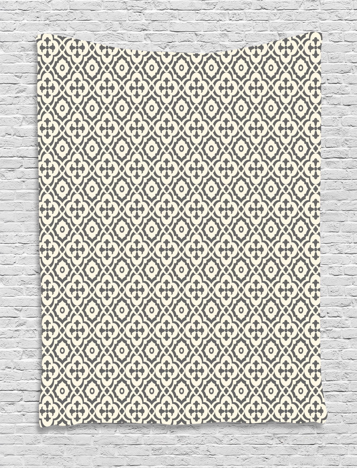 Quatrefoil Tapestry, Edwardian Style Vintage Tessellation Pattern in ...