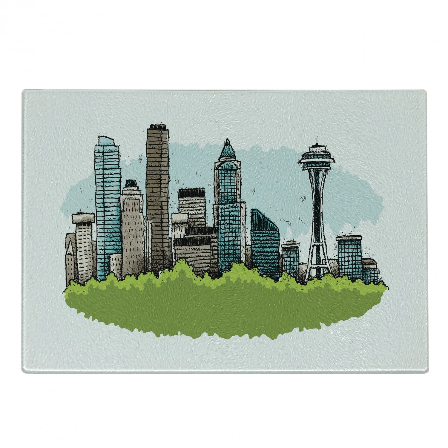 Seattle Skyline Cartoon