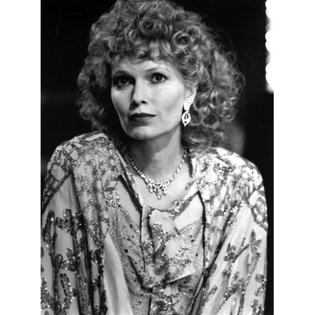 Mia Farrow Portrait wearing Floral Dress with Necklace Photo Print (8 x ...