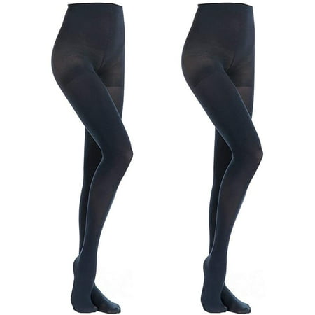 AIMTYD Women's 2 Pairs Opaque Control-Top Tights 70 Denier Pantyhose ...