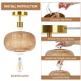 Semi Flush Mount Ceiling Light, Adjustable Hanging Gold Sloped Ceiling ...