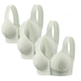 3 Pack Women's Button Front Wireless Bra, Solid Color Comfortable ...