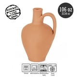 Natural Clay Water Pitcher, Unglazed Terracotta Carafe, Brown, 3.3 Qts ...